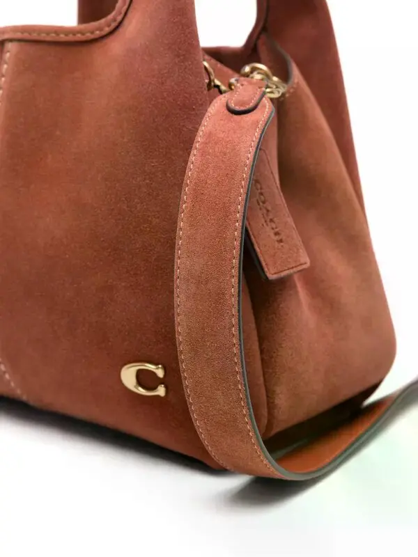 COACH Lana Logo-detail Suede Tote - Brown