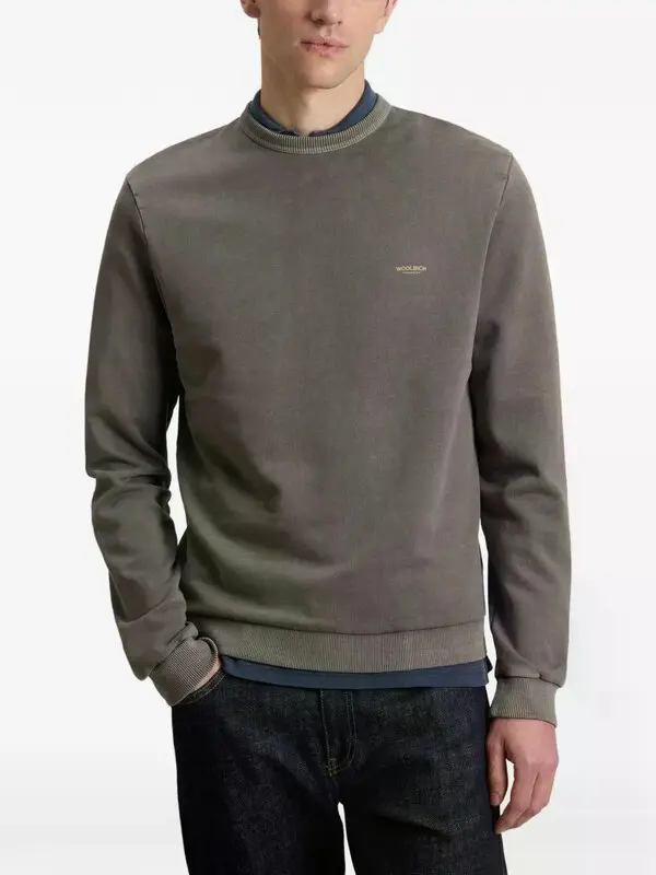 Woolrich Ribbed-details Logo Sweatshirt