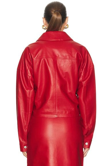 EZR Crossover Leather Jacket With Tie Detail