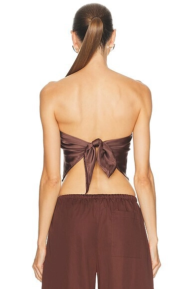 Enza Costa Fluid Twill Scarf Top