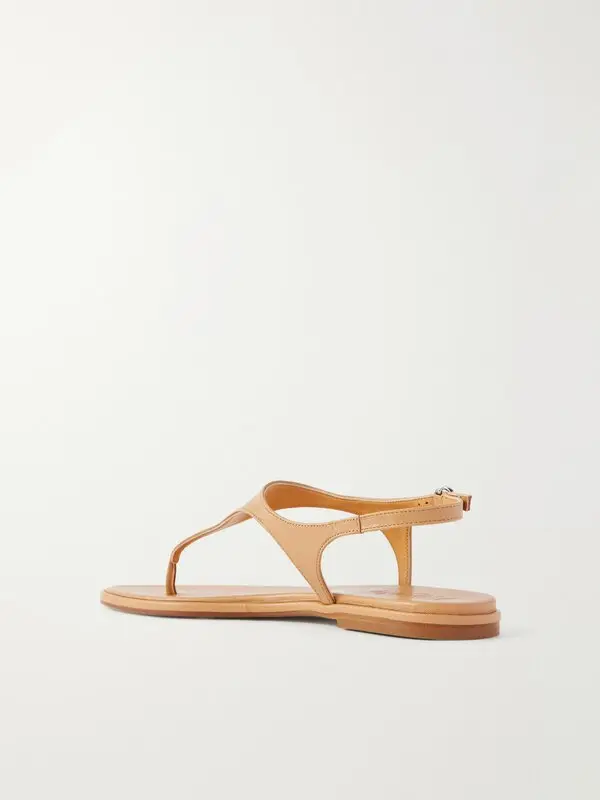 AeydĒ Raine Leather Thong Sandals - Neutrals