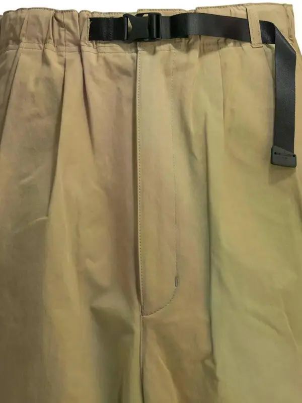 Comme Des Garçons Belted Pleated Cotton Trousers