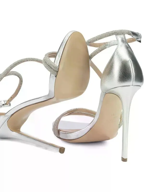 NINALILOU Micol Crystal Embellished Sandals