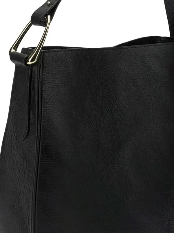 LE TANNEUR Large Hobo Shoulder Bag - Black