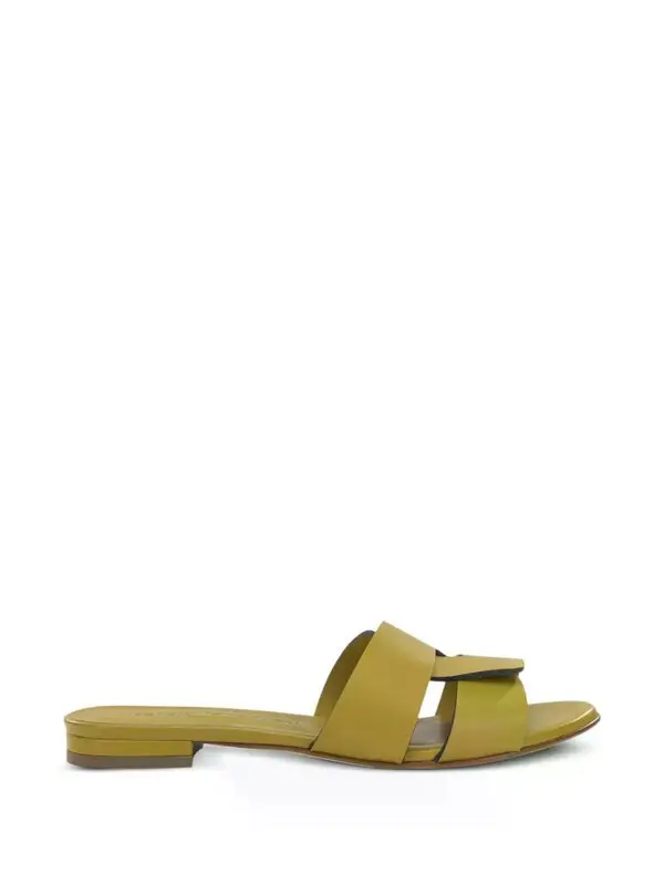 SERGIO LEVANTESI Aria Interwoven Leather Sandals - Yellow