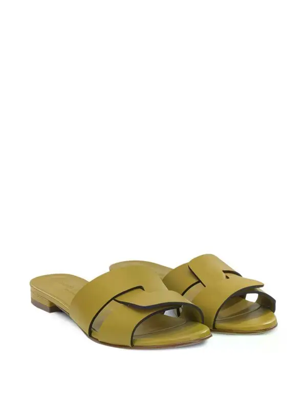 SERGIO LEVANTESI Aria Interwoven Leather Sandals - Yellow