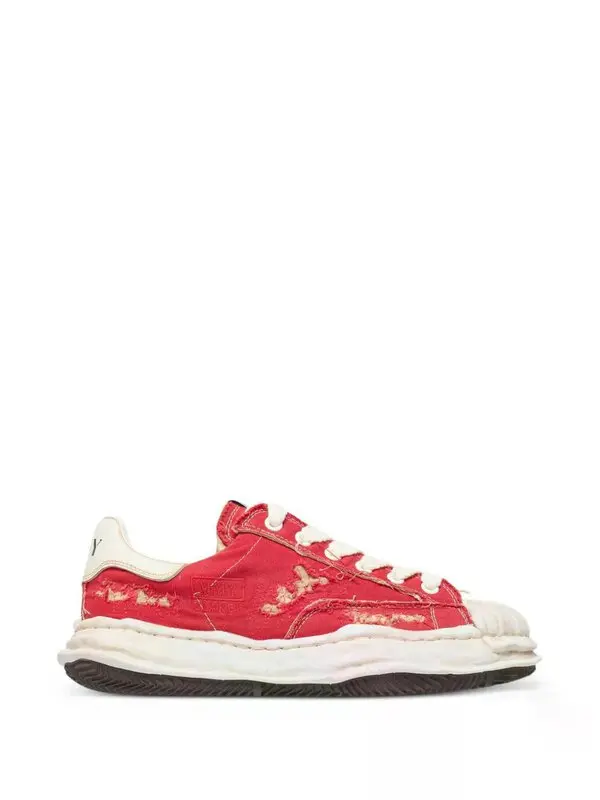 Mihara Yasuhiro Blakey Distressed Canvas Sneakers