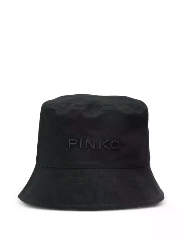 Pinko Embroidered Logo Bucket Hat - Black