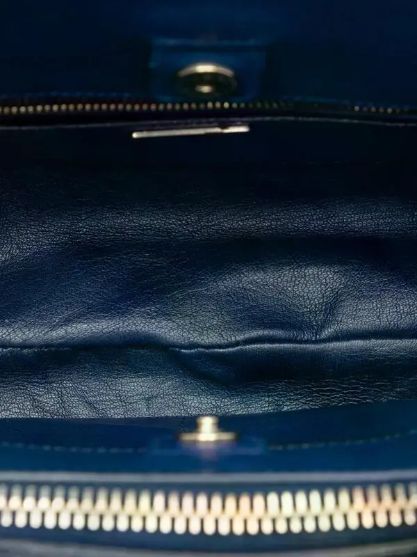 Prada Saffiano Leather Double Zip Top Handle Bag Satchel