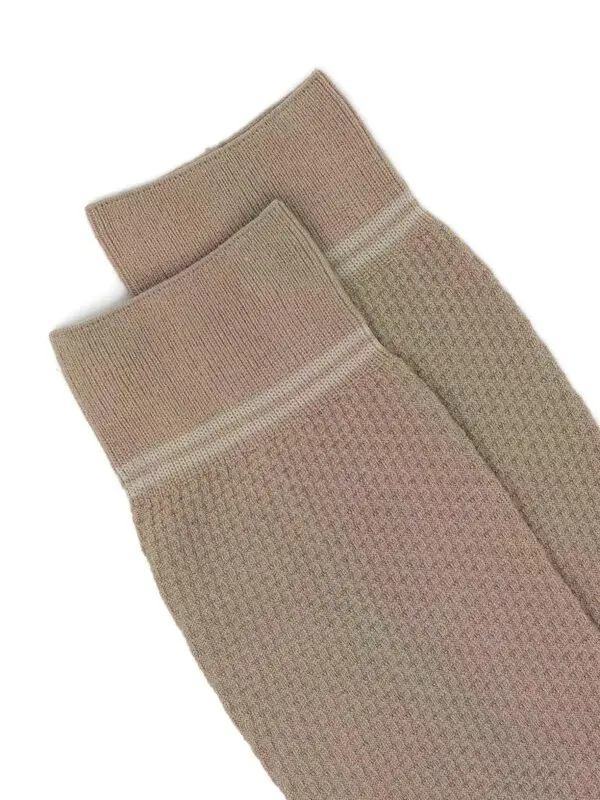 Zegna Textured Knit Crew Socks