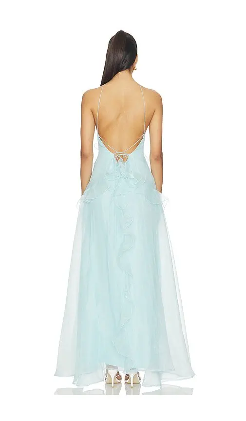 SONYA MODA Bela Halterneck Ruffled Gown