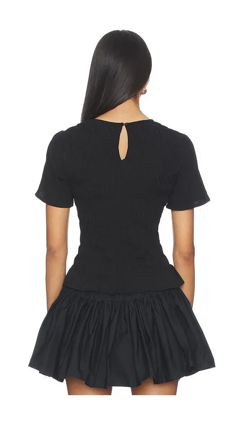 Sanctuary Better Together Smocked Top - Black