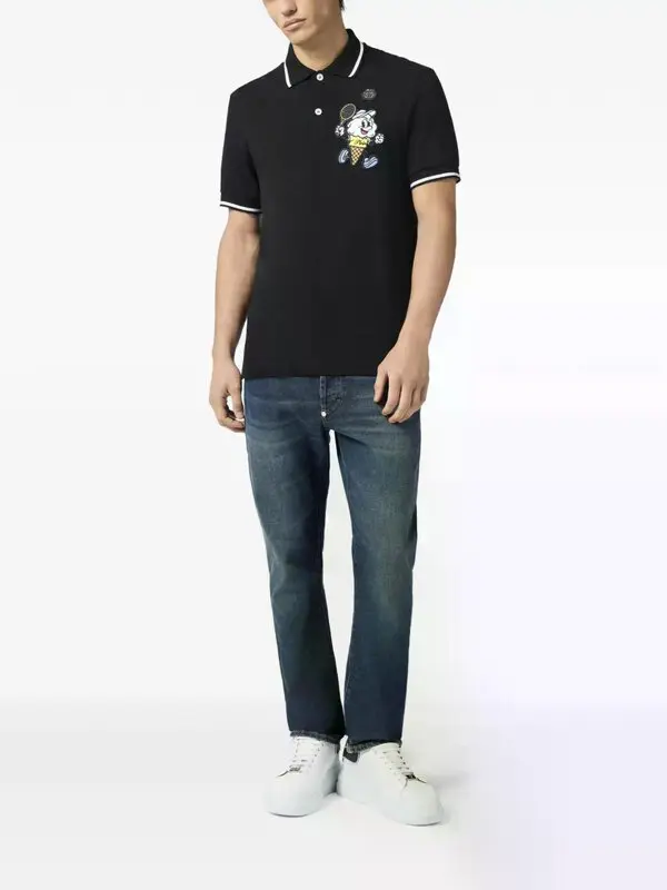 Philipp Plein Ice Cream Graphic Print Polo Shirt