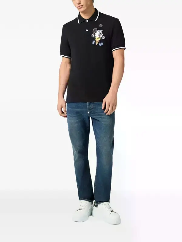 Philipp Plein Ice Cream Graphic Print Polo Shirt