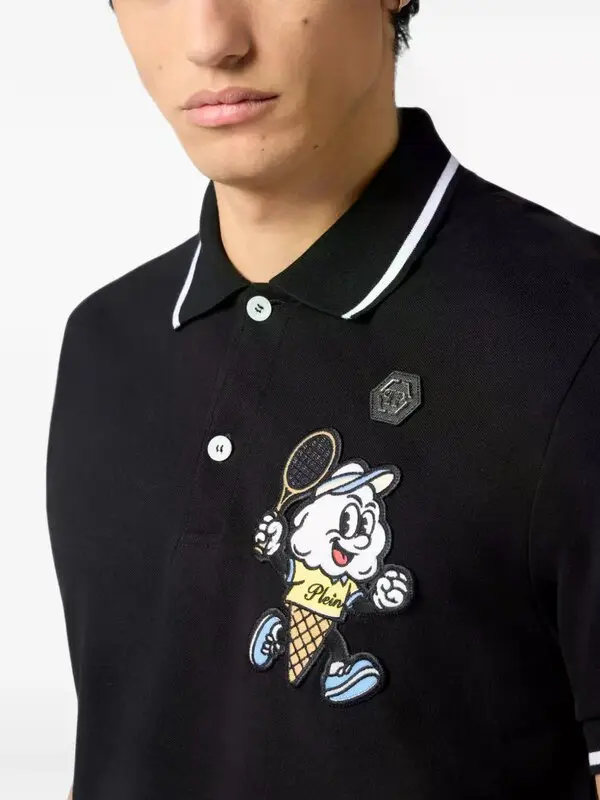 Philipp Plein Ice Cream Graphic Print Polo Shirt