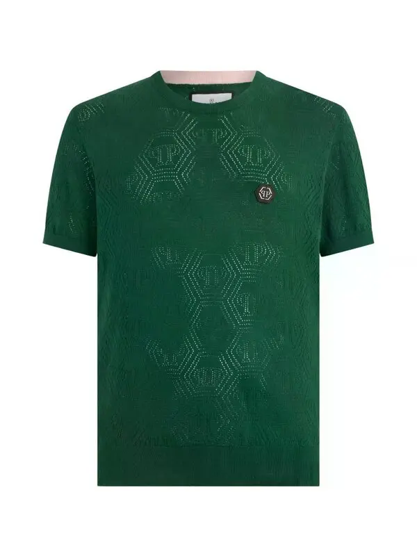 Philipp Plein Monogram-pattern T-shirt - Green