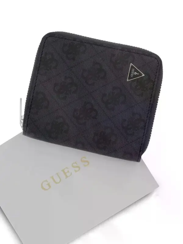 Guess Monogram-print Logo-plaque Wallet