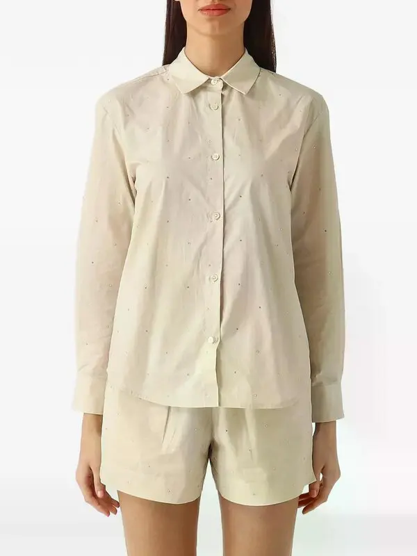 MC2 SAINT BARTH Embellished Shirt - Neutrals