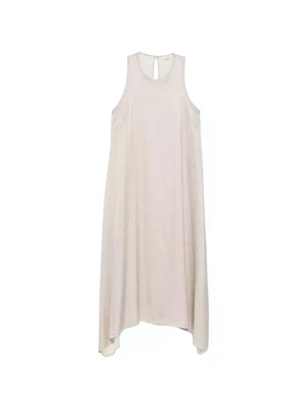 Peserico Geometric Print Asymmetric Dress - Neutrals