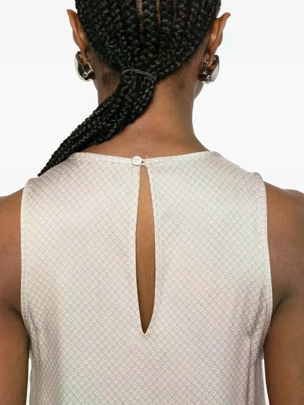 Peserico Geometric Print Asymmetric Dress