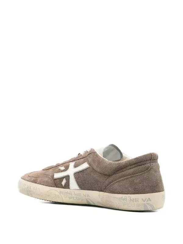 Premiata David Logo-patch Suede Sneakers - Brown
