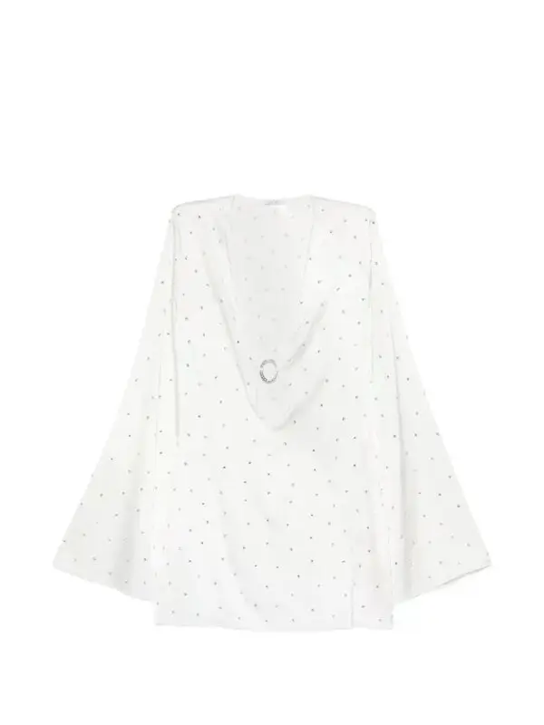 Oseree Crystal-embellished Ring-detail Mini Dress - White