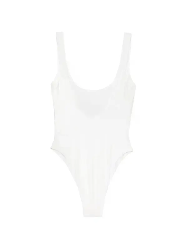 Oseree Crystal-embellished One-piece Swimsuit - White