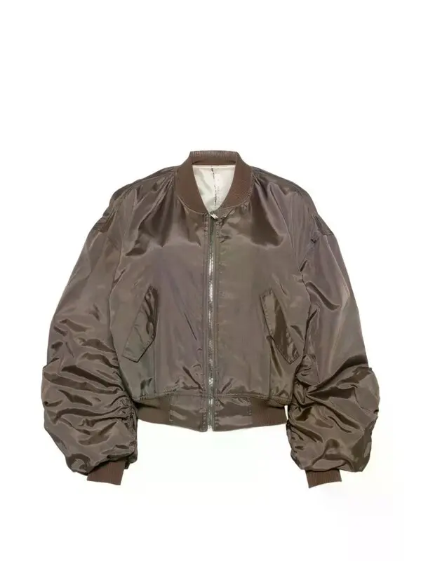 Rick Owens Padded Zip-up Bomber Jacket - Grey
