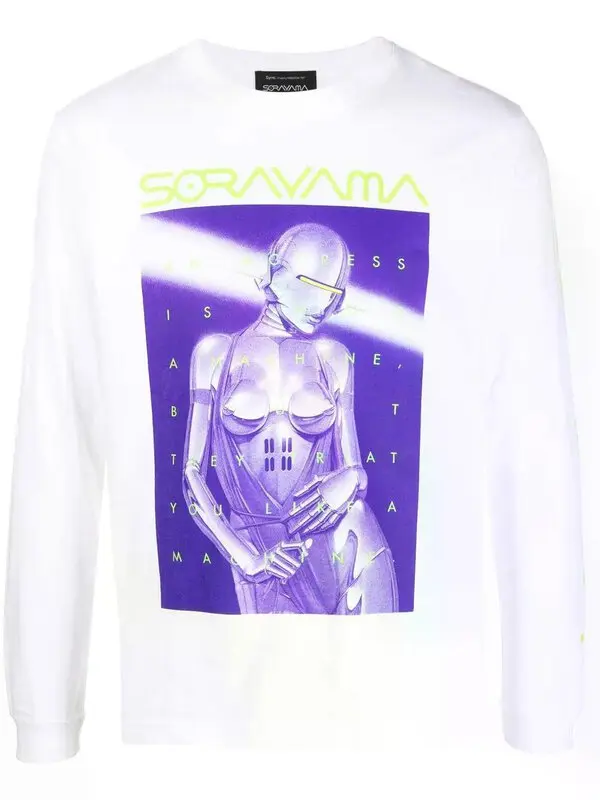 MEDICOM TOY Graphic-print Long-sleeve T-shirt - White