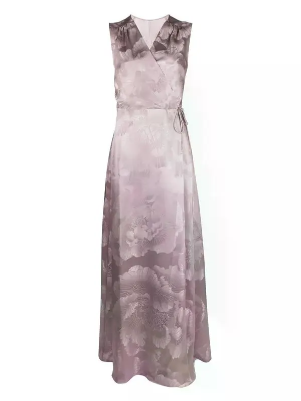 Carine Gilson Floral-jacquard Silk Nightdress - Pink