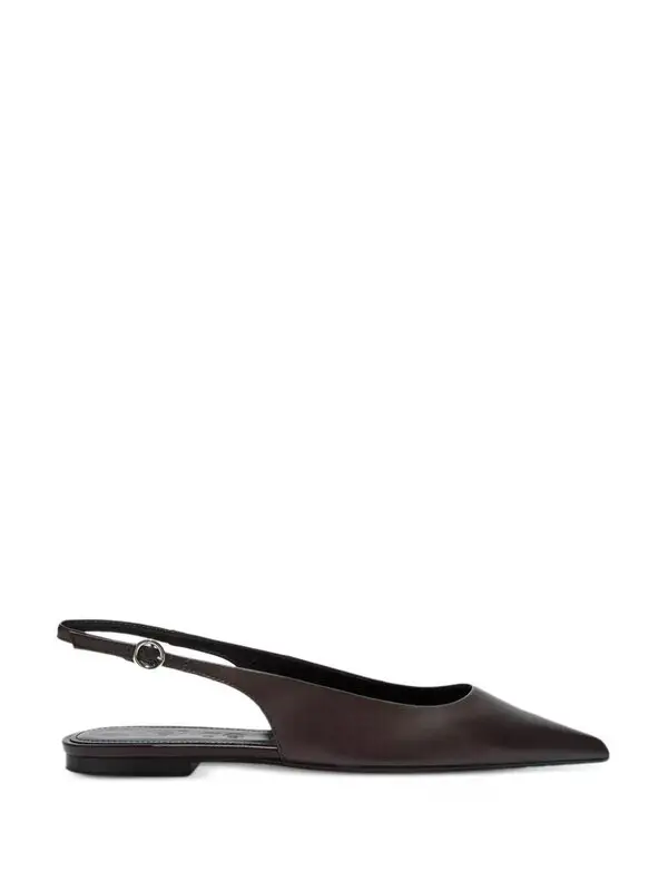 AeydĒ Amaya Pointed Toe Slingback Sandals - Black