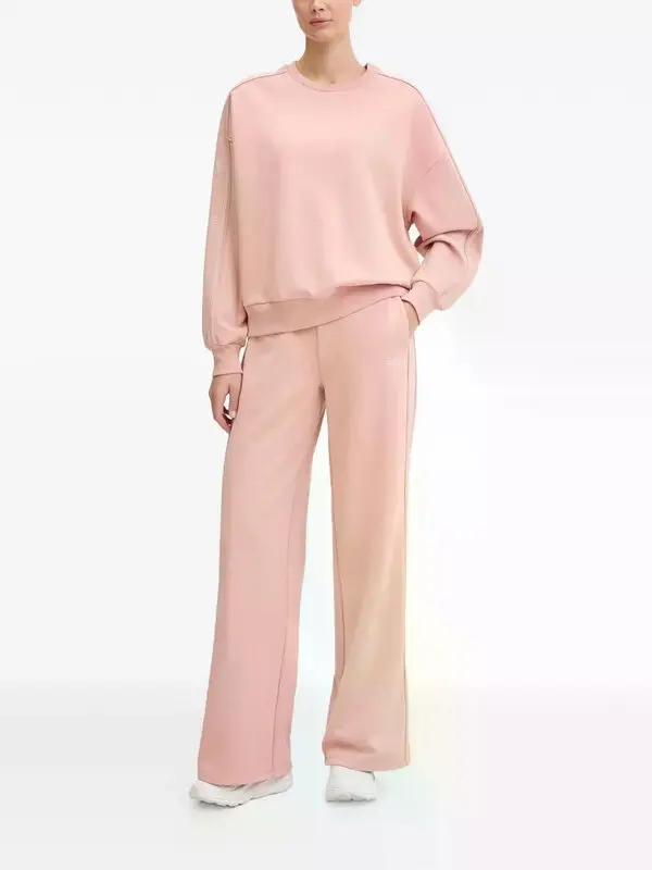 Guess Wide Leg Track Pants With Waist Tie And Side Stripe Detail