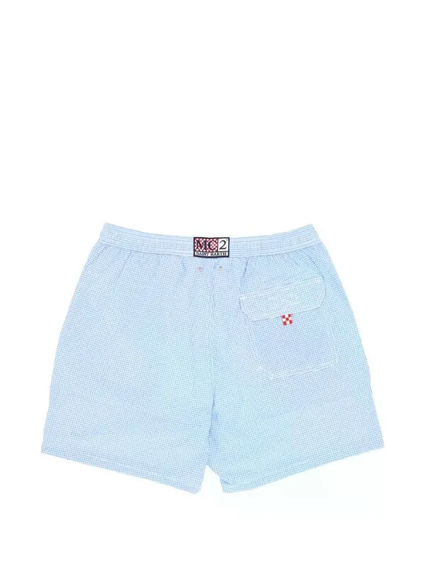 MC2 SAINT BARTH Gingham Swim Shorts - Blue