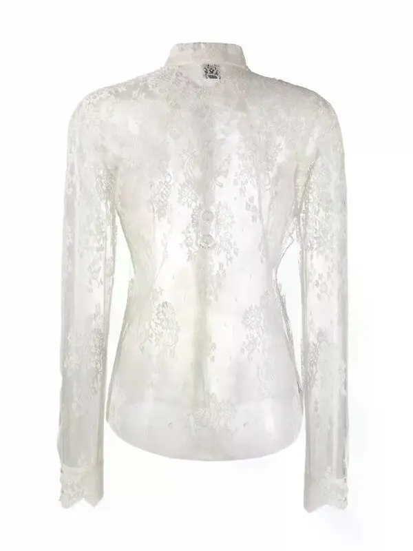 Carine Gilson Lace Appliqué Long-sleeve Shirt