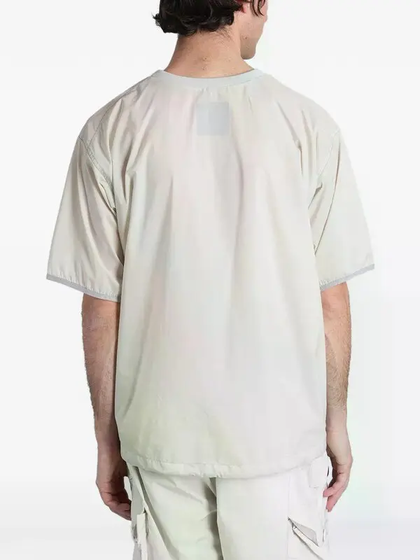 AND WANDER Pertex Quantum Air Logo-print Zip-pocket T-shirt