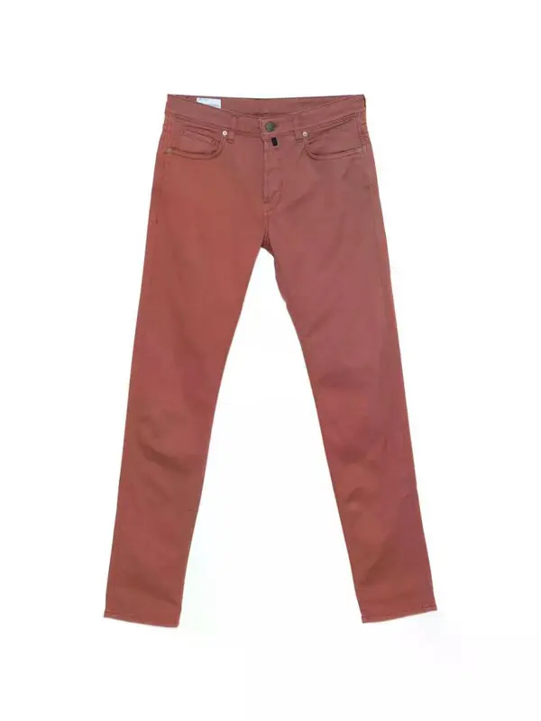 Incotex Slim-fit Trousers With Belt Loops - Red