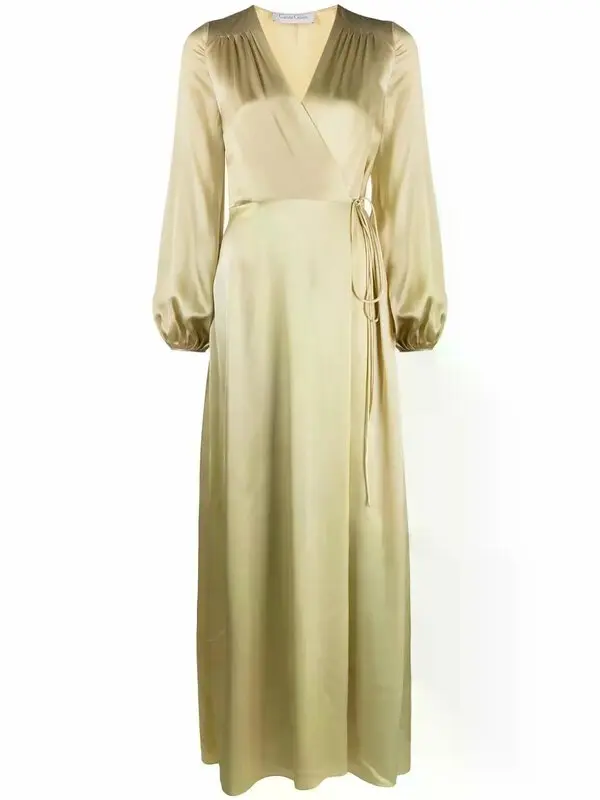 Carine Gilson Waist-tied Silk Night Dress - Neutrals