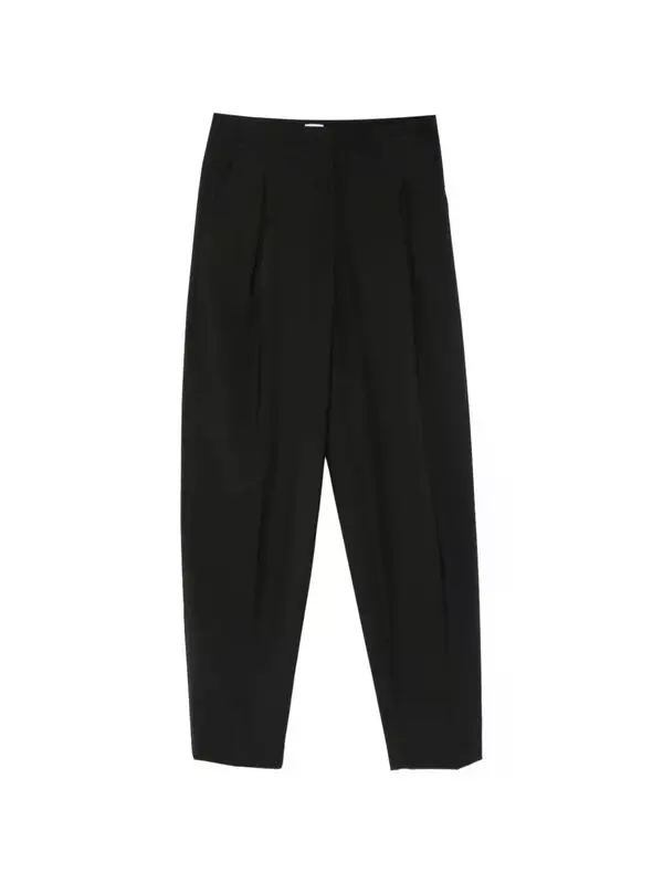 COVERT Pleated Straight-leg Trousers - Black