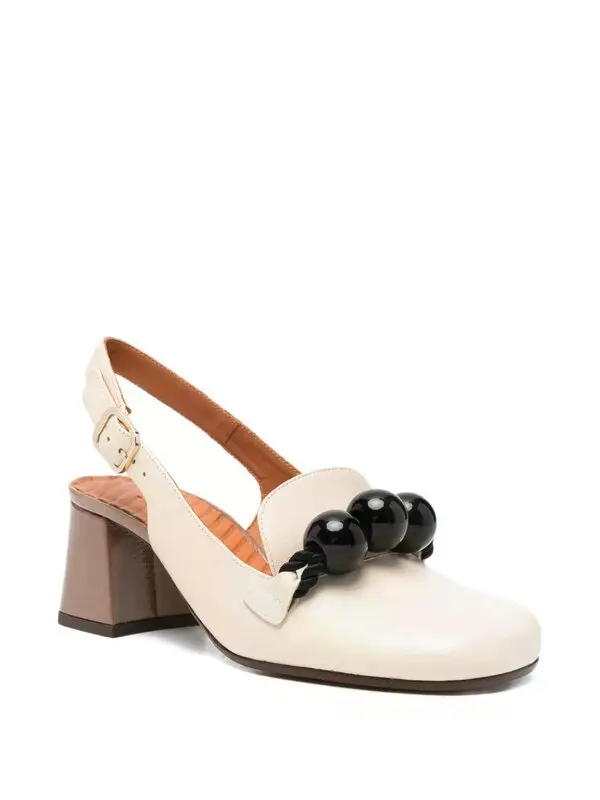 Chie Mihara Moby Bead Embellished Slingback Pumps