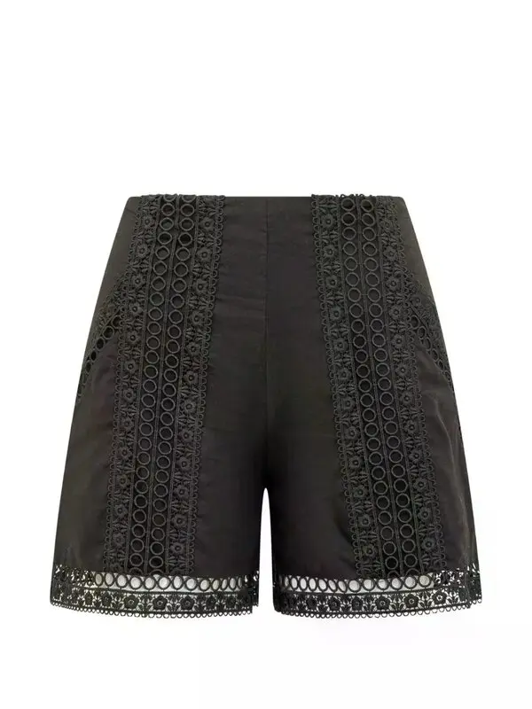 Charo Ruiz Ibiza Oralla Lace Trim Shorts - Black