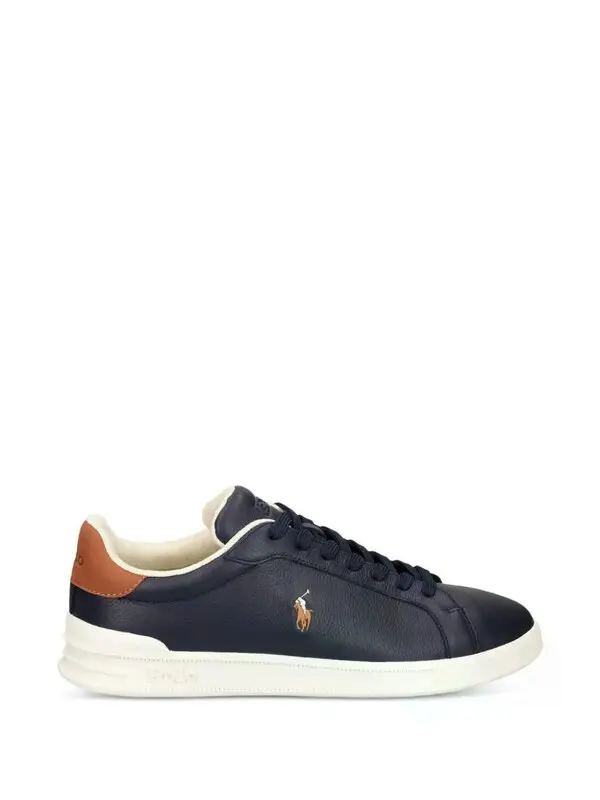 Polo Ralph Lauren Leather Logo Sneakers - Blue