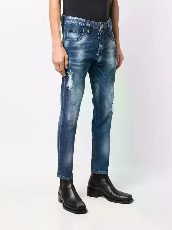 Philipp Plein Ripped Skinny Jeans