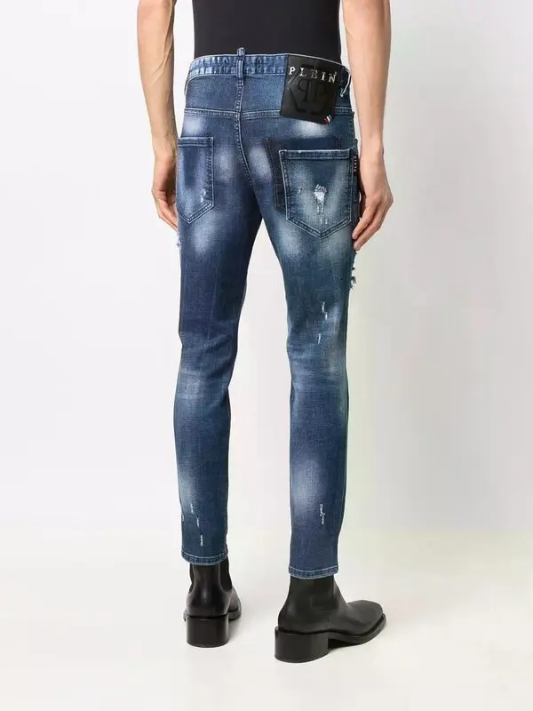 Philipp Plein Ripped Skinny Jeans