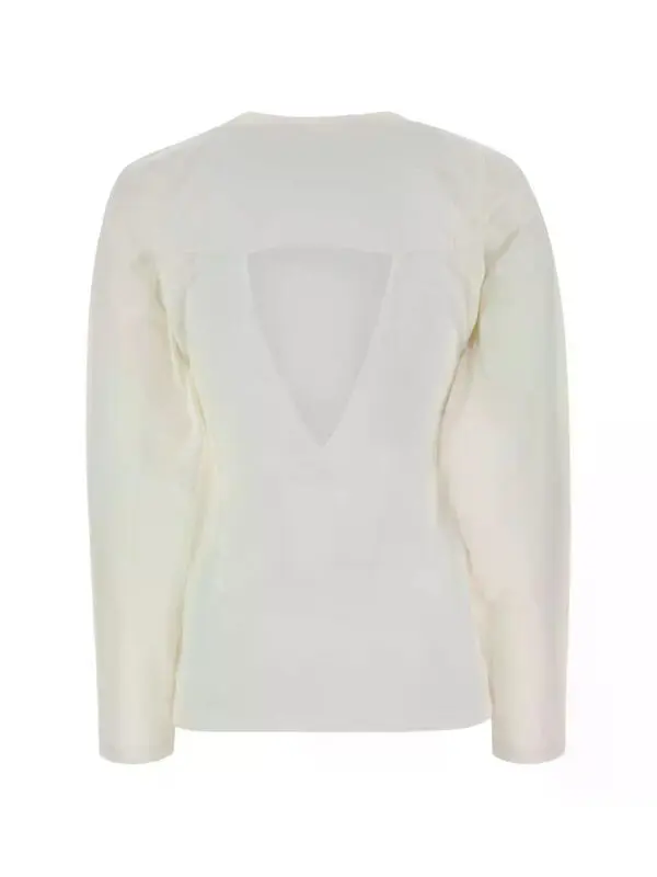 JIL SANDER Cut-out Long-sleeve T-shirt - Neutrals