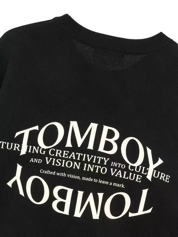 STUDIO TOMBOY Logo Print Cotton T-shirt - Black