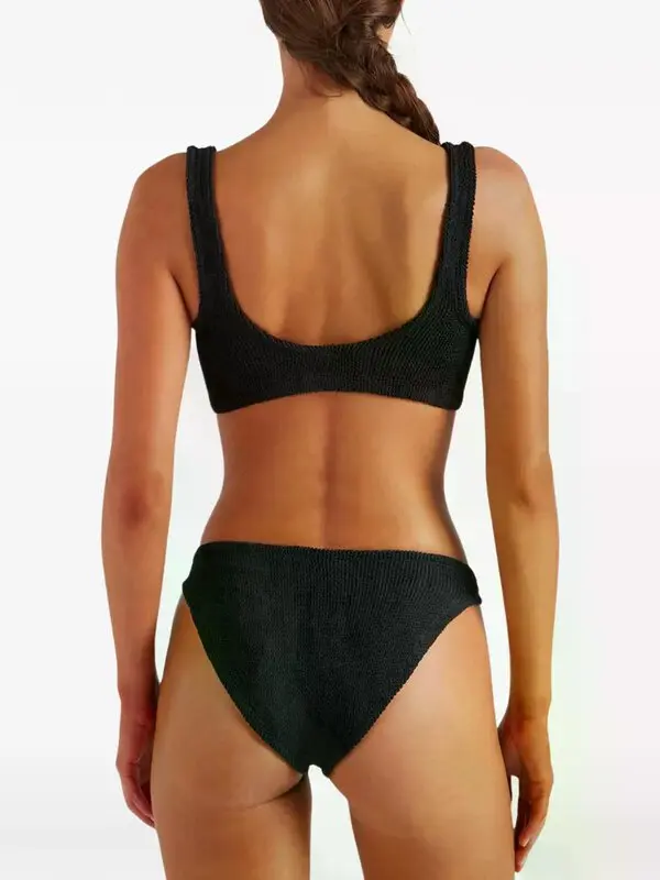 Hunza G Dallas Zip-front Bikini - Black