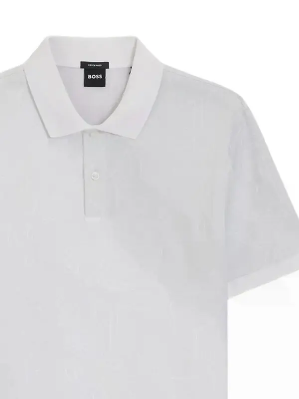 BOSS Jacquard-pattern Short-sleeve Polo Shirt