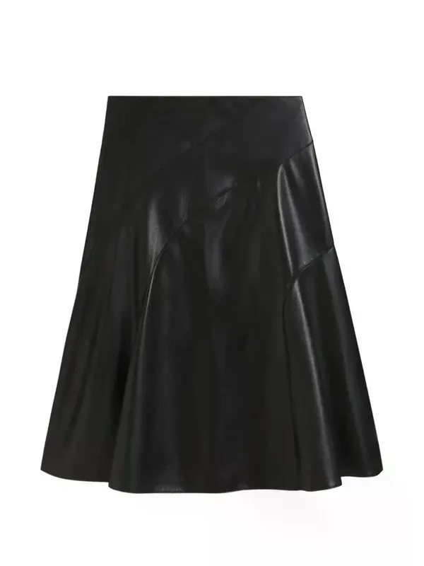 BOSS Faux-leather Skirt With Seaming Details
