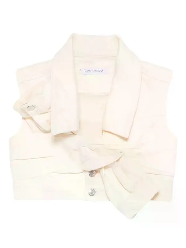 Viktor & Rolf Tie-detail Top - Neutrals