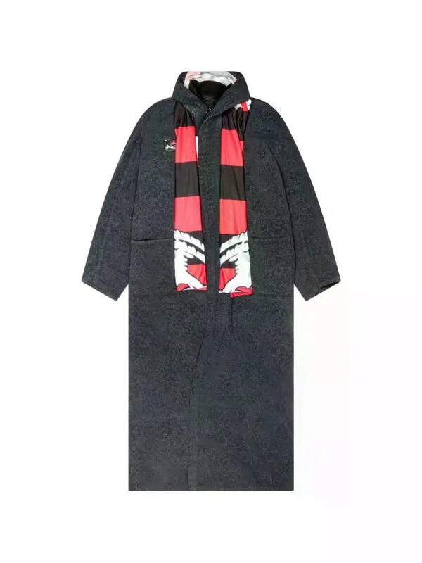PROTOTYPES Floral-jacquard Terrycloth Coat - Grey
